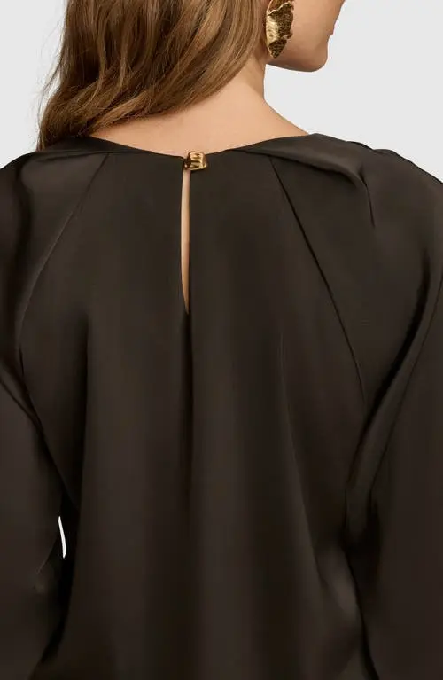 Donna Karan New York Chain Detailed Crepe Top - Black