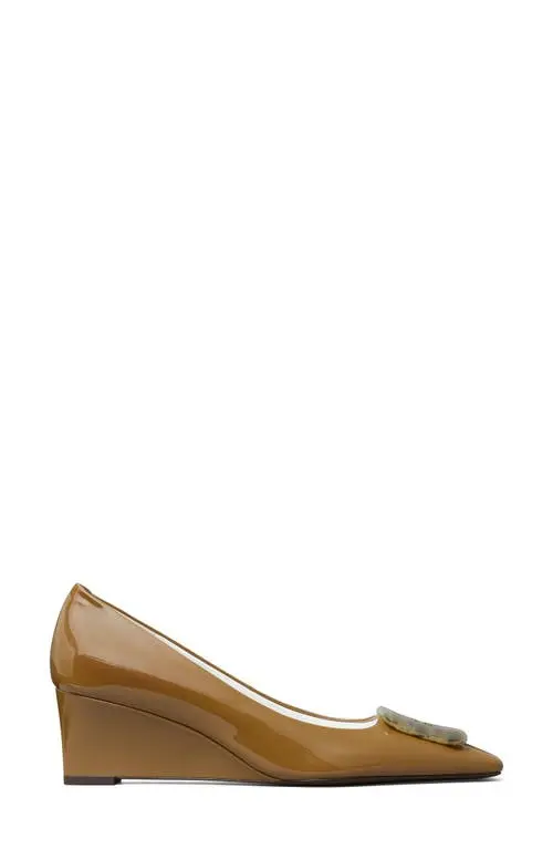 Tory Burch Georgia Wedge Pumps - Almond Oats
