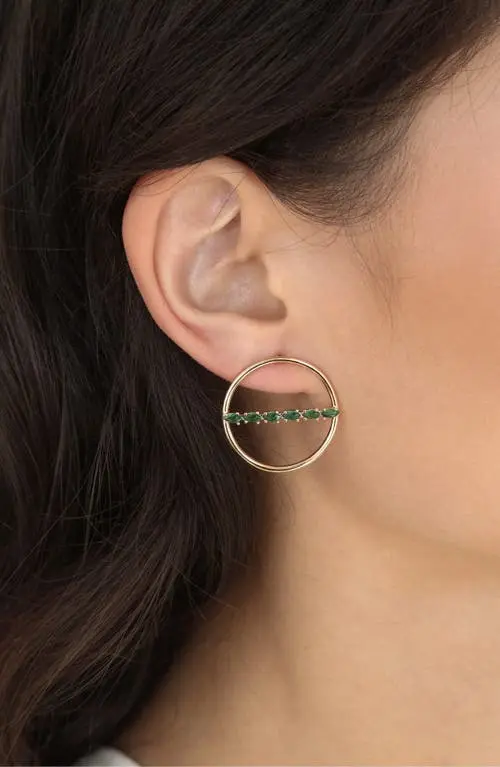 Ettika Marquise Zirconia Hoop Earrings