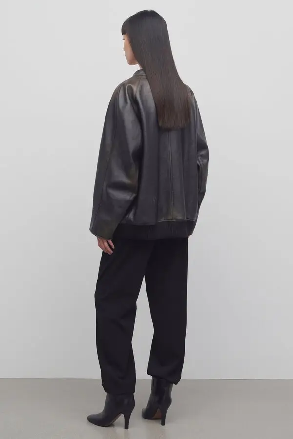 THE ROW Bonnette Technical Cotton Pull-on Pants - Black