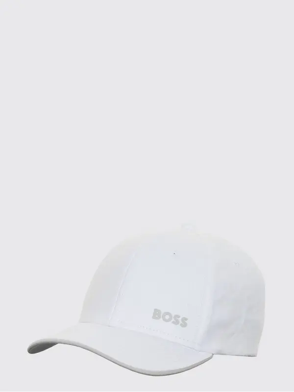 BOSS Cotton Baseball Cap With Logo Print - White