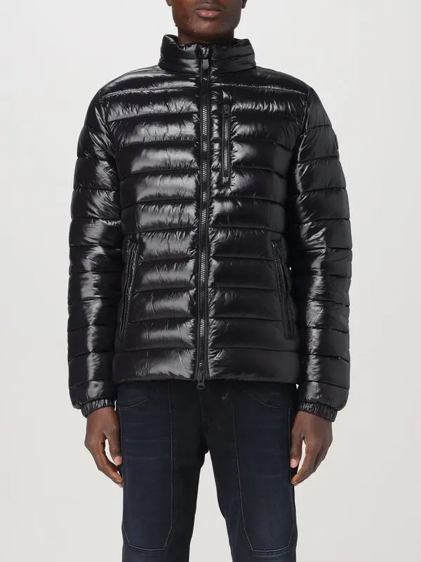SAVE THE DUCK Quilted Zip Up Jacket - Black