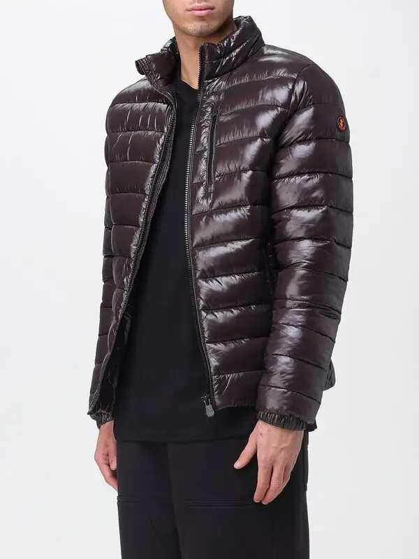 SAVE THE DUCK Quilted Zip Up Jacket - Brown