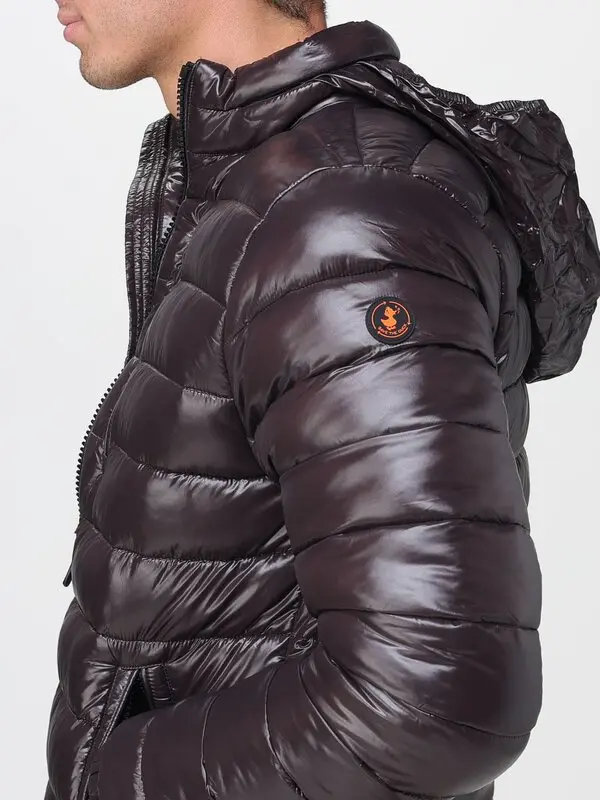SAVE THE DUCK Quilted Zip Up Jacket - Brown