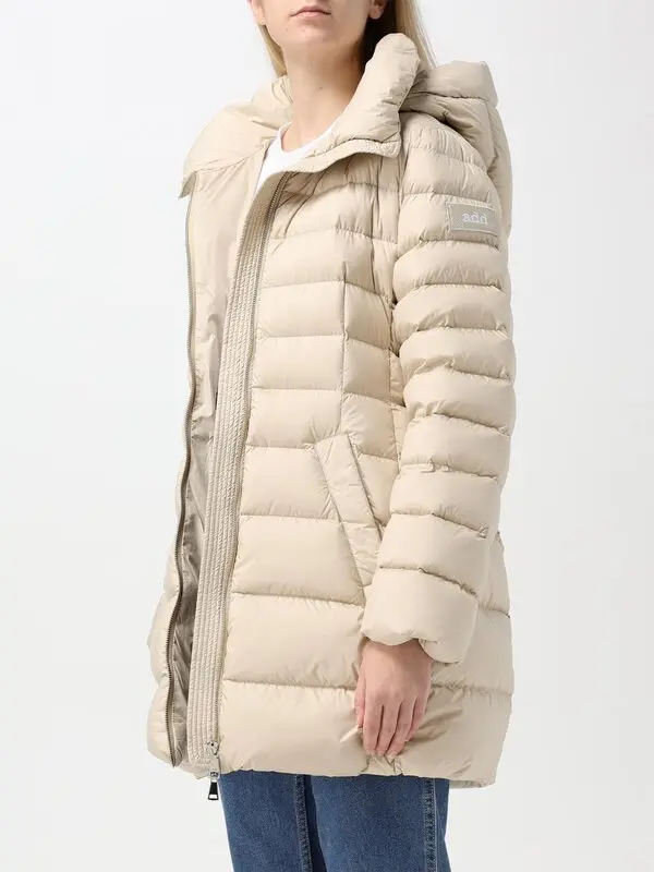 Add Quilted Hooded Jacket - Ivory