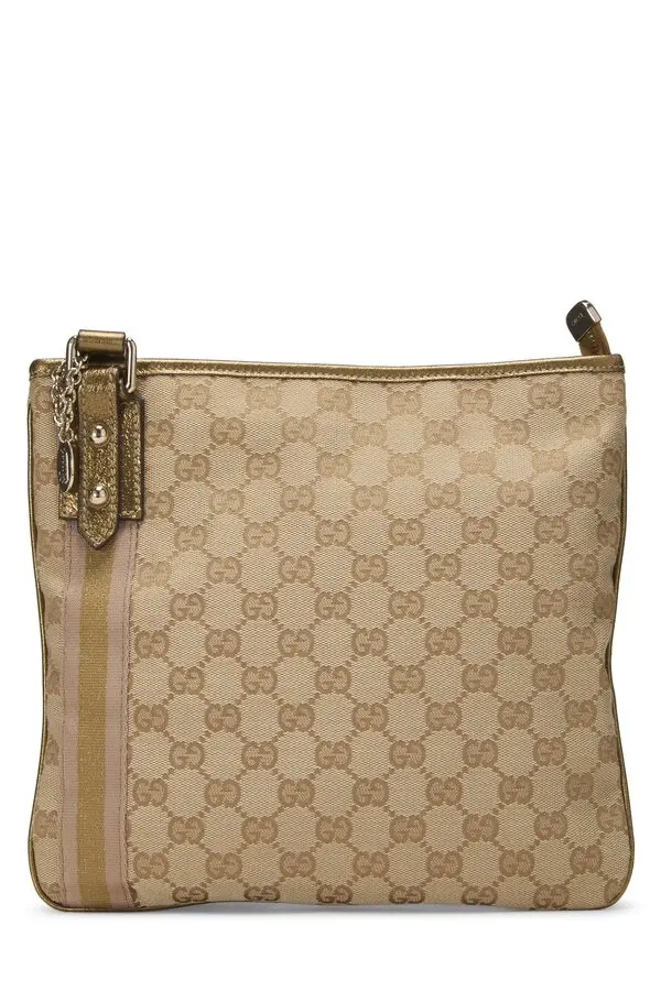 Gucci Original Gg Canvas Jolicoeur Messenger - Gold