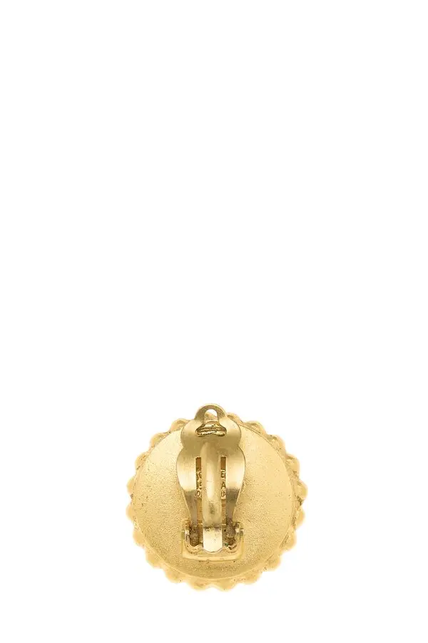 Chanel Cc' Round Earrings