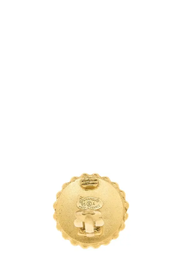 Chanel Cc' Round Earrings