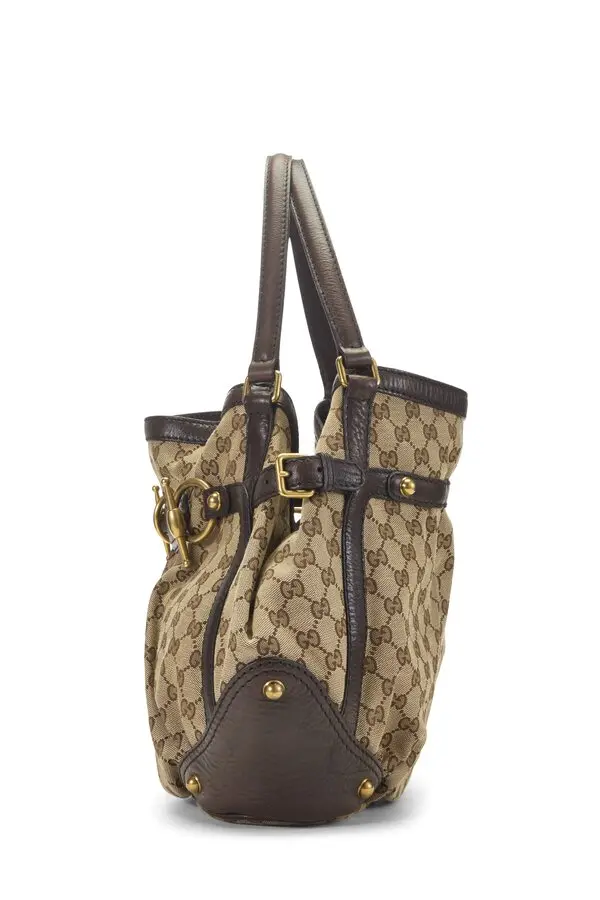 Gucci Gg Canvas Jockey Tote - Brown