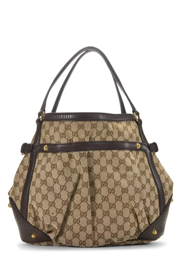 Gucci Gg Canvas Jockey Tote - Brown