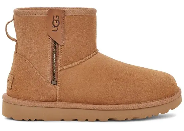 UGG Classic Mini Bailey Zip Boots - Chestnut