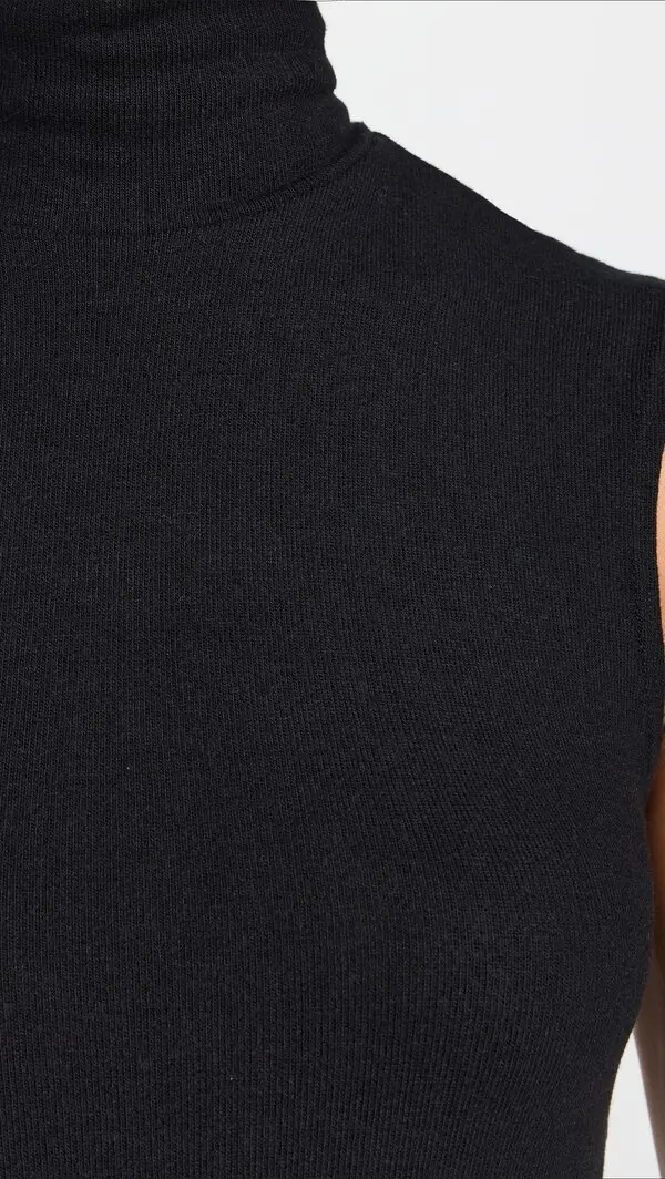 LESET Lauren Sleeveless Turtleneck Knit Top