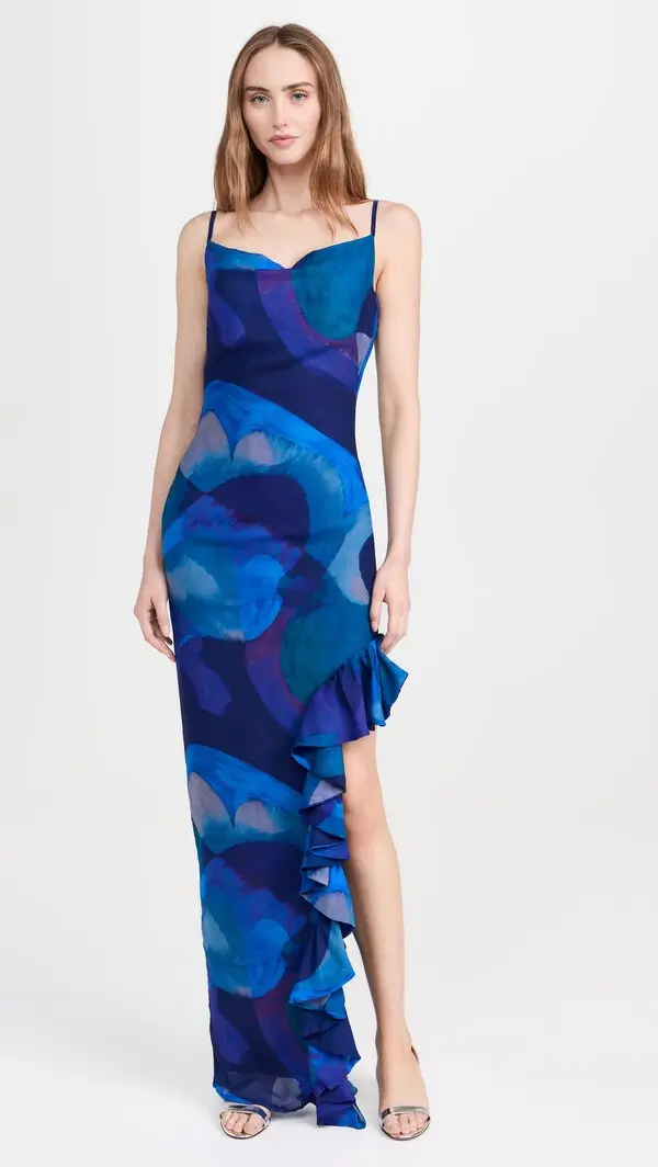 green emerald velvet dress Nadine Merabi Diane Burgundy Dress S/M main image 0