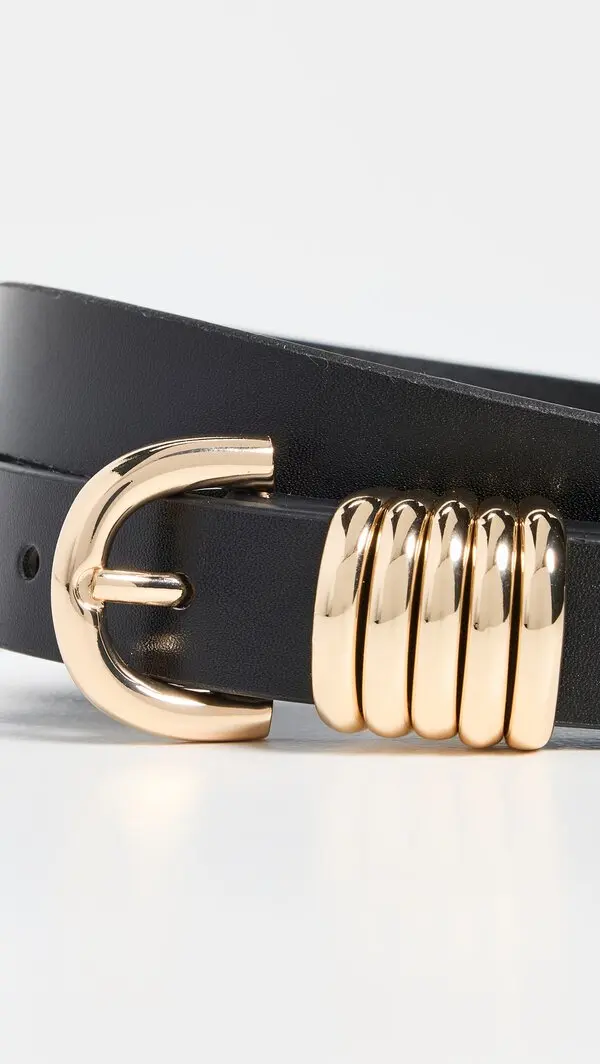 Good American Gold Rings Belt In Black001 - 50% Off  display picture 3
