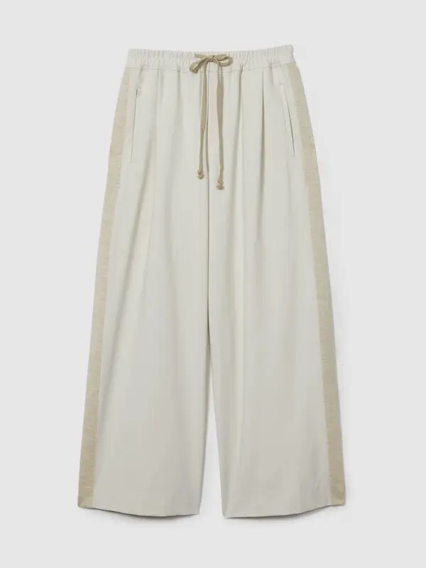 Les 100 Ciels Alexs Twill Trousers With Wool - Cream