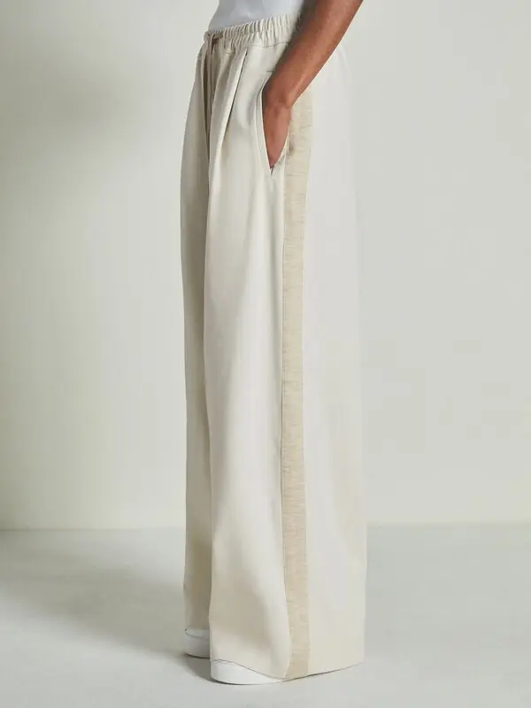 Les 100 Ciels Alexs Twill Trousers With Wool - Cream