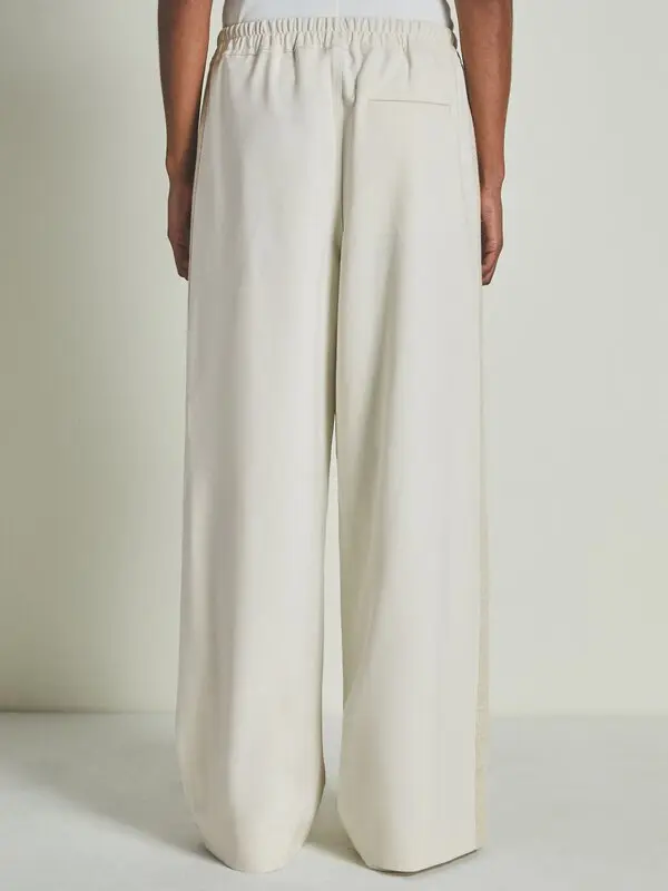 Les 100 Ciels Alexs Twill Trousers With Wool - Cream