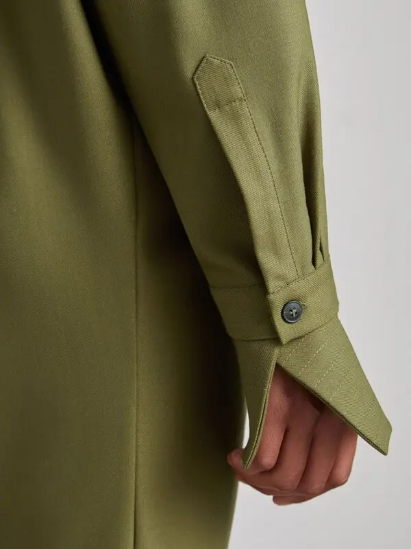 REISS Mila Atelier Draped Shirt Dress