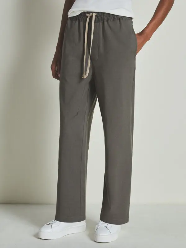 Les 100 Ciels Twill Trousers With Lyocell And Wool