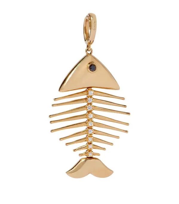Annoushka Yellow And Diamond Fish Bones Charm