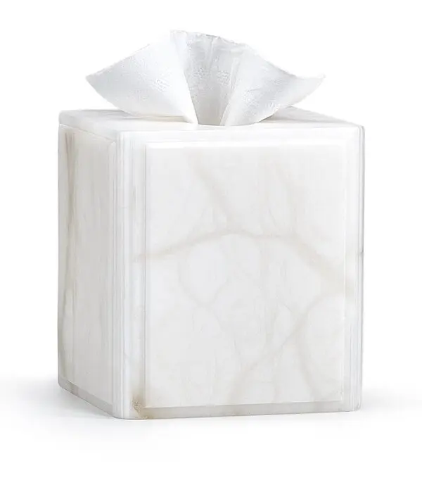 LABRAZEL Alabaster Claudia Tissue Box - White