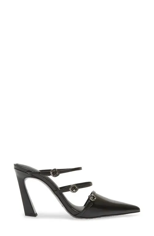 Rebecca Minkoff Buckle Pointed Toe Mule - Black