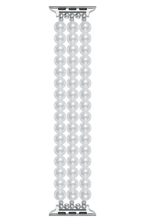 POSH TECH Liz Imitation Pearl Apple Watch® Bracelet - White