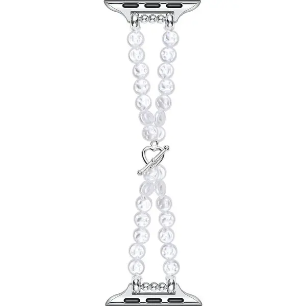 POSH TECH Eloise Imitation Pearl Apple Watch Bracelet - White