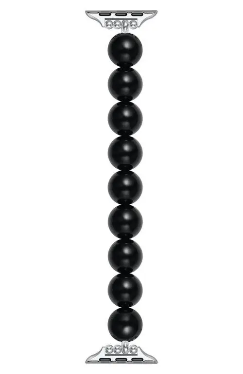 POSH TECH Violet Imitation Pearl Apple Watch Bracelet - Black