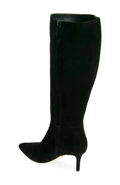 Veronica Beard Lisa 45 Knee High Boots - Black Suede