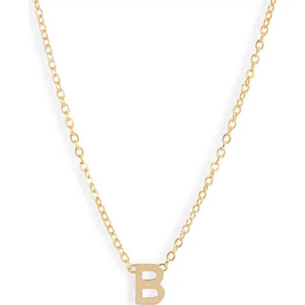 SET & STONES Cheyenne Initial Pendant Necklace - Gold / B