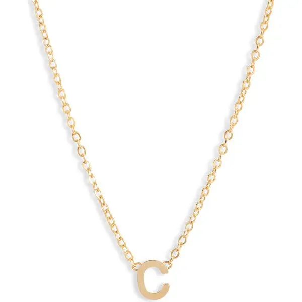SET & STONES Cheyenne Initial Pendant Necklace - Gold / C
