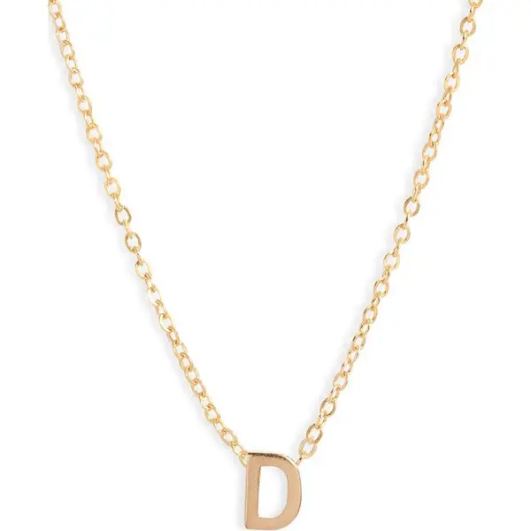 SET & STONES Cheyenne Initial Pendant Necklace - Gold / D