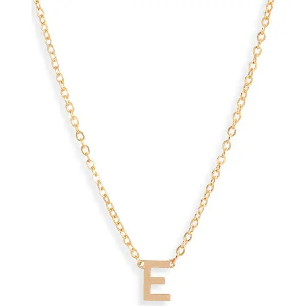 SET & STONES Cheyenne Initial Pendant Necklace - Gold / E