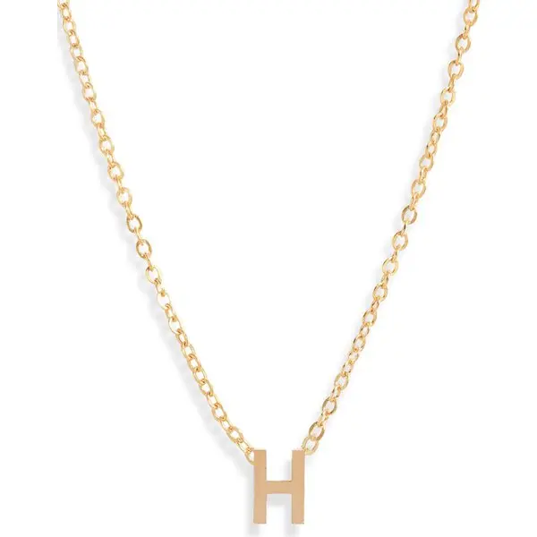 SET & STONES Cheyenne Initial Pendant Necklace - Gold / H