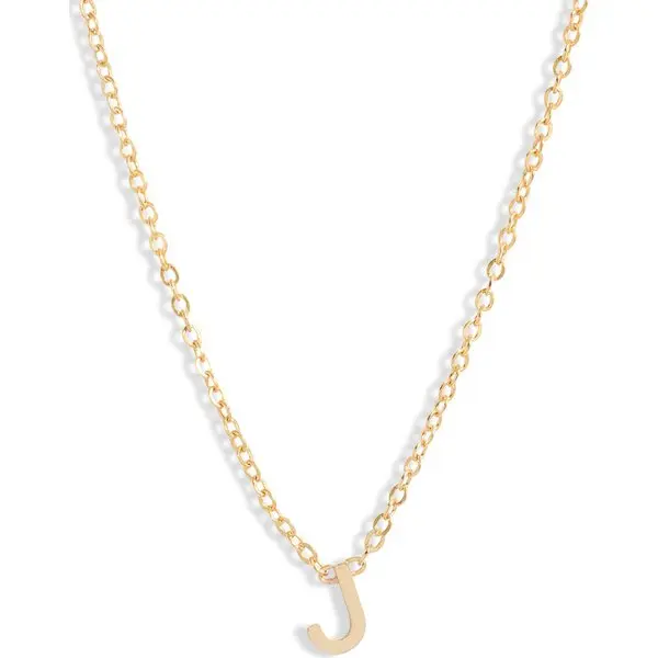 SET & STONES Cheyenne Initial Pendant Necklace - Gold / J