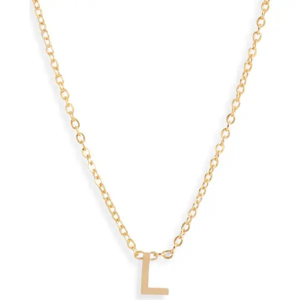 SET & STONES Cheyenne Initial Pendant Necklace - Gold / L