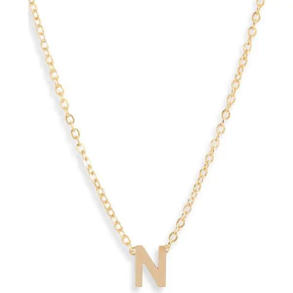 SET & STONES Cheyenne Initial Pendant Necklace - Gold / N