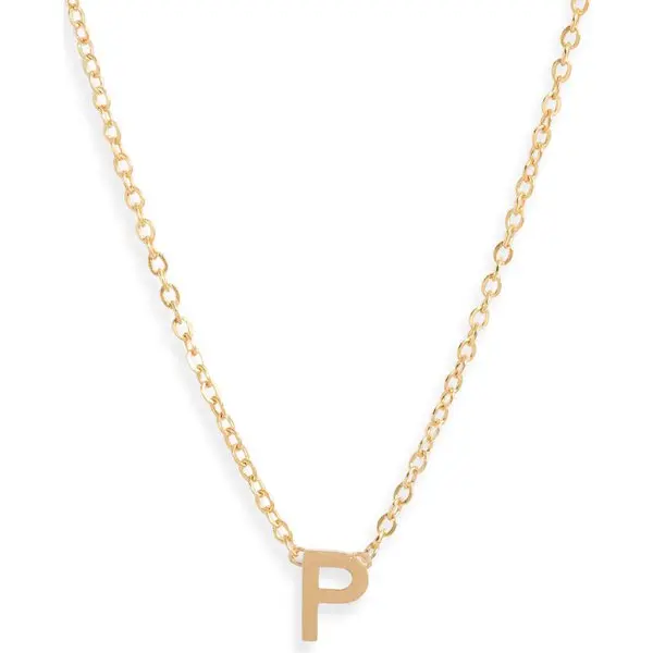 SET & STONES Cheyenne Initial Pendant Necklace - Gold / P