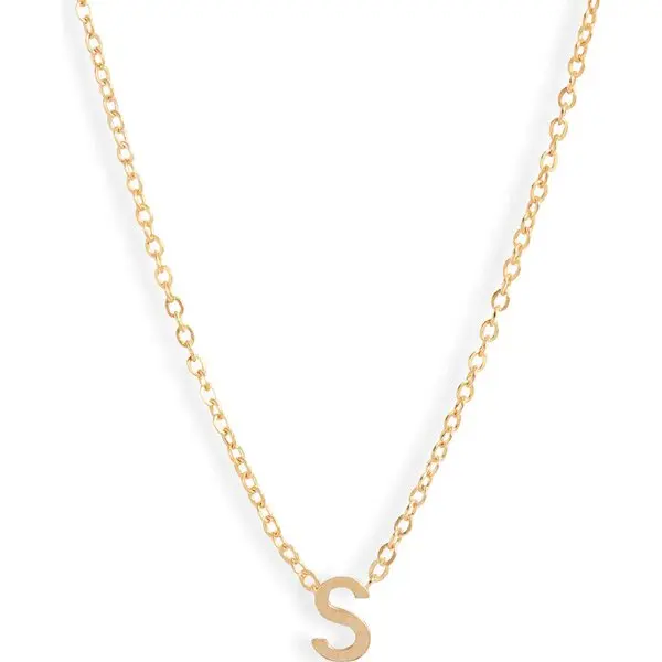 SET & STONES Cheyenne Initial Pendant Necklace - Gold / S