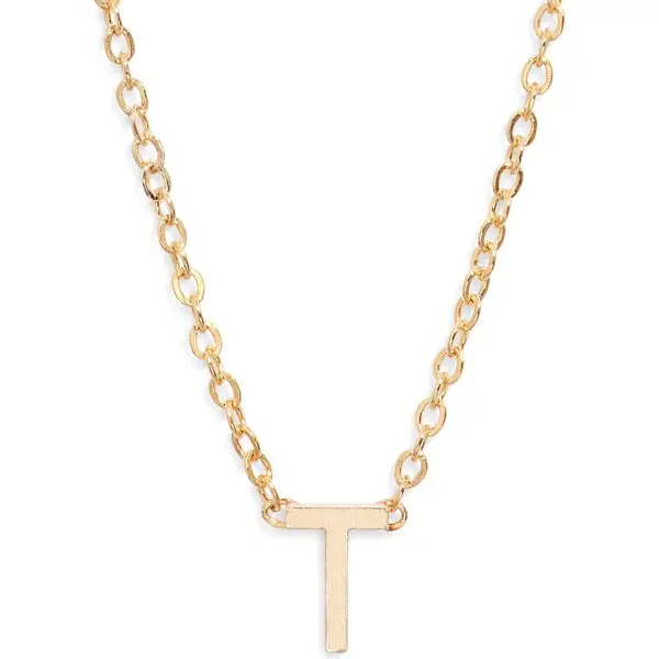SET & STONES Cheyenne Initial Pendant Necklace - Gold / T