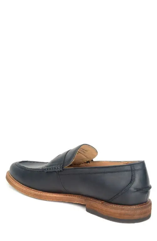 WARFIELD & GRAND Dillinger Moc Toe Penny Loafer - Black