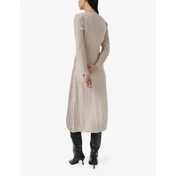 simple beige dress Simple Elegant Wedding Dress Amsterdam | Beige Open Back A-line Bridal Gown with Spaghetti Straps | Reception Dress