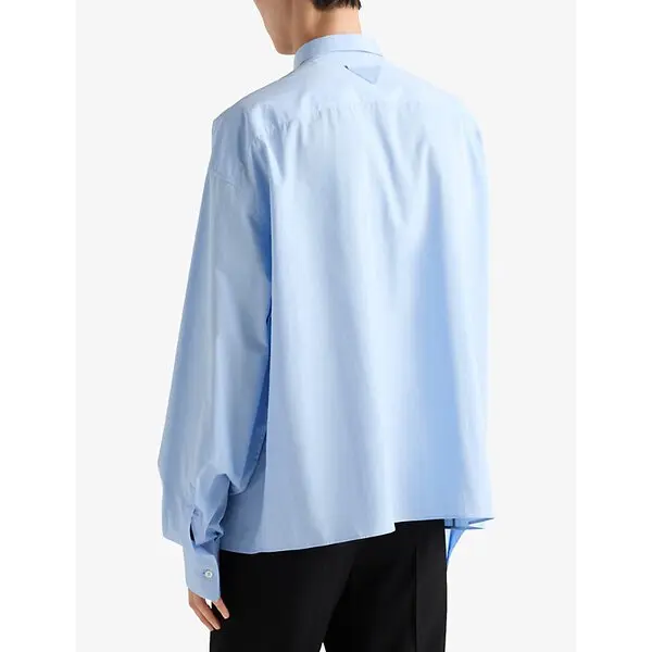 Prada Long-sleeved Chest-pocket Cotton Shirt