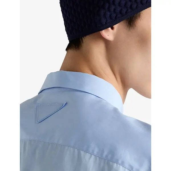 Prada Long-sleeved Chest-pocket Cotton Shirt