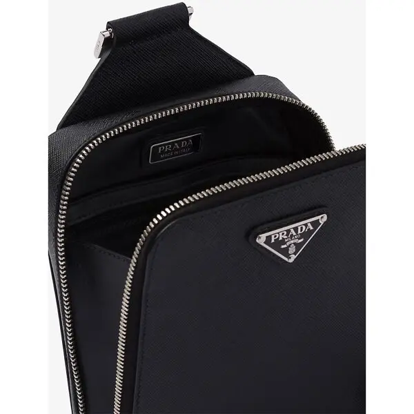 Prada Saffiano Leather Shoulder Bag - Black
