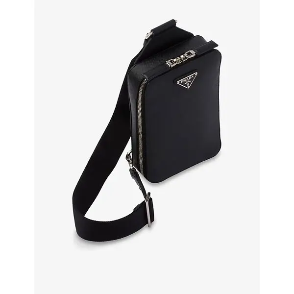 Prada Saffiano Leather Shoulder Bag - Black