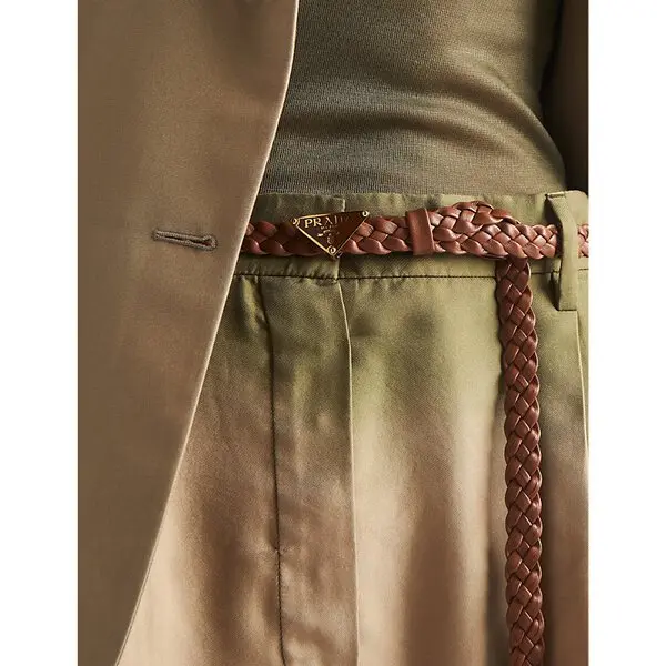 Prada Braided Leather Belt