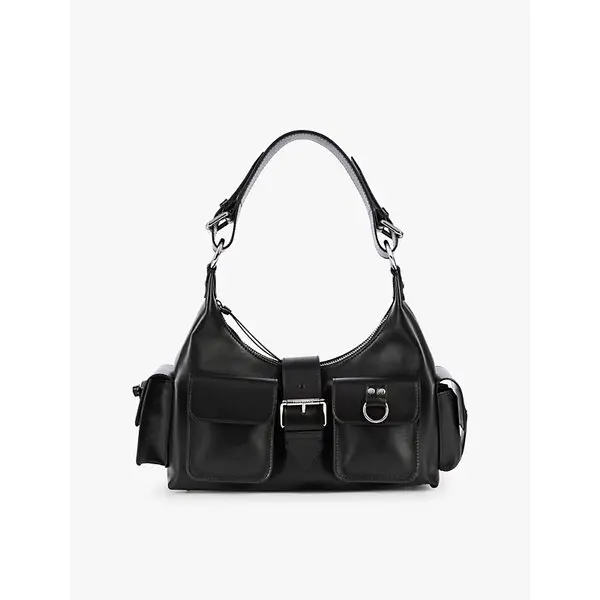 The Kooples Amelia Leather Shoulder Bag - Black