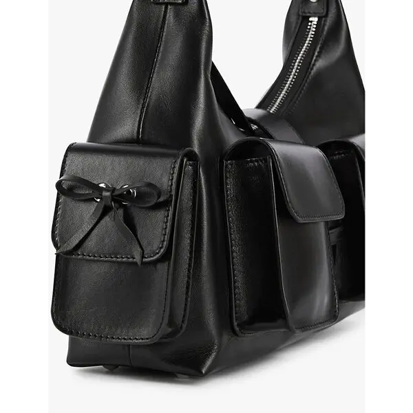The Kooples Amelia Leather Shoulder Bag - Black